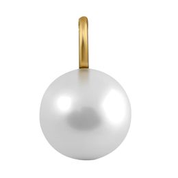 Kettenanh&auml;nger OROLINO "Gold 585 mit wei&szlig;er Perle 9mm", gelb (gelb, wei&szlig;), Schmuckanh&auml;nger, Damen, one-size, Gold, 0,2 g, Kettenanh&auml;nger