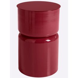 Beistelltisch HEINE HOME, weinrot, B:26,5cm H:41cm T:26,5cm, Tische, Beistelltisch