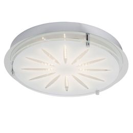 Brilliant Deckenleuchte "Cathleen", grau (chrom), 1, &Oslash; 33cm H: 5,5cm, 1 Stk., Leuchten, LED Wand- und Deckenlampe 33cm chrom, LED Deckenlampe LED Deckenleuchte