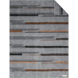 Wohndecke Ibena "Wohndecke s.Oliver", beige (grau, beige), B:150cm L:200cm, Baumwolle, Polyacryl, Polyester, Wohndecken, Wohndecke, in modernem Design