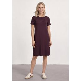 Street One Damen Sommerkleidrustic rouge, Gr. 34, unifarben, Stoff, 95% Viskose, 5% Elasthan, Kleider, knielang
