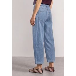 Street One Damen Loose-fit-Jeanslight blau random washed, Gr. 34, unifarben, Jeans, 98% Baumwolle, 2% Elasthan, Jeans, 5-Pocket-Style