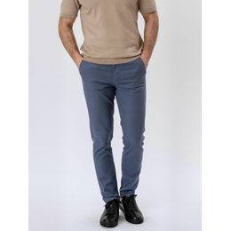 Chinos TEESHOPPEN "TEESHOPPEN Trouser Structure", Herren, Gr. 30x32, L&auml;nge 32, blau, Obermaterial: 98% Baumwolle, 2% Elasthan, 0% Elasthan, Hosen