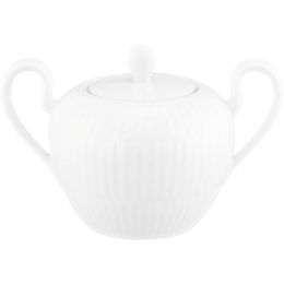 Zuckerdose Seltmann Weiden "Amina", wei&szlig;, B:8,6cm H:7,9cm L:13,1cm, Porzellan, Lebensmittelaufbewahrungsbeh&auml;lter, Zuckerdose, Beh&auml;lter f&uuml;r Zucker, mit Henkel