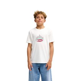 T-Shirt Quiksilver "Fishing", Jungen, Gr. 10, wei&szlig;, Obermaterial: 70% Baumwolle, 30% Baumwolle., Shirts T-Shirt