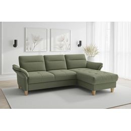 Sit & More Ecksofa SIT & MORE "Pamela", olive, B:230cm H:90cm T:164cm, 95% Polyester 5% Polyamid, Sofas, Ecksofa