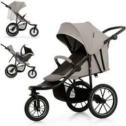 Kombi-Kinderwagen Kinderkraft "HELSI 2", Kinder, grau, Stahl, Kinderwagen