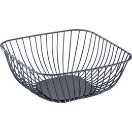 Aufbewahrungssch&uuml;ssel Westmark "Drahtkorb &raquo;Quadro&laquo;", schwarz, B:24cm H:24cm L:8cm, Stahl, Lebensmittelaufbewahrungsbeh&auml;lter, lebensmittelecht, 5 Jahre Garantie