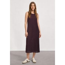 Midikleid Street One, Damen, Gr. 44, EURO-Gr&ouml;&szlig;en, rustic rouge, Stoff, Obermaterial: 80% Polyester, 20% Baumwolle. Unterkleid: 95% Viskose, 5% Elasthan, unifarben, normal wadenlang, Rundhals, abgesteppt, Kleider Midikleid, mit Rundhalsausschnitt