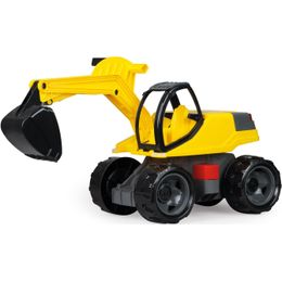Spielzeug-Bagger LENA "GIGA TRUCKS Pro, schwarz/gelb", gelb (gelb, schwarz), Spielzeugfahrzeuge, KinderB:27,5cm H:35cm T:63cm, Kunststoff, Made in Europe, B:27,5cm H:35cm T:63cm
