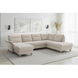 Sit & More Wohnlandschaft SIT & MORE "Pamela", creme, B:292cm H:90cm T:212cm, 100% Polyester, Sofas, Wohnlandschaft, Liegefl&auml;che aus Originalstoff