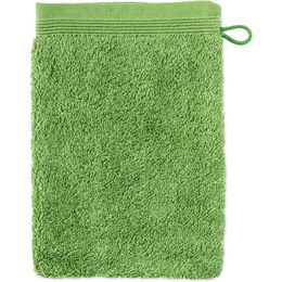 M&ouml;ve Waschhandschuh M&Ouml;VE "Superwuschel Waschhandschuh", bunt (peridot), B:15cm L:20cm, Walkfrottier, Baumwolle, Handt&uuml;cher, mit Biesenbord&uuml;re und praktischem Kordelaufh&auml;nger