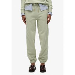 Sweathose Superdry "Essential Logo Jogger Hb", Damen, Gr. S, N-Gr, dusty sage, Jersey, Obermaterial: 100% Baumwolle, unifarben, Hosen Sweathose, lockere Passform, aus Baumwolle, mit Kordel und Gummizug
