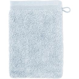 M&ouml;ve Waschhandschuh M&Ouml;VE "Superwuschel Waschhandschuh", blau (dunkelgrau), B:15cm L:20cm, Walkfrottier, Baumwolle, Handt&uuml;cher, mit Biesenbord&uuml;re und praktischem Kordelaufh&auml;nger
