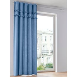 Vorhang HEINE HOME Gr. 1, jeansblau, B:130cm H:145cm, Polyester, Gardinen