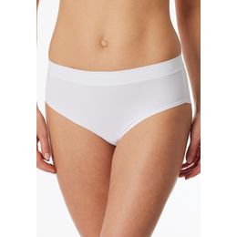 Slip Schiesser "Unique Micro", Damen, Gr. 36, wei&szlig; (100, wei&szlig;), Single Jersey, Obermaterial: 70% Polyamid, 30% Elasthan, k&ouml;rpernah, Unterhosen Slip, weicher Bund, elastische Wirkware
