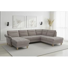 Sit & More Wohnlandschaft SIT & MORE "Pamela", taupe, B:292cm H:90cm T:212cm, 100% Polyester, Sofas, Wohnlandschaft