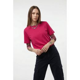 V&eacute;ro Moda Kurzarmshirt VERO MODA "VMPAULINA SS T-SHIRT GA JRS NOOS", Damen, Gr. M, jazzy, Jersey, Obermaterial: 100% Baumwolle, unifarben, normal, Rundhals, Shirts, Baumwolle, regular fit