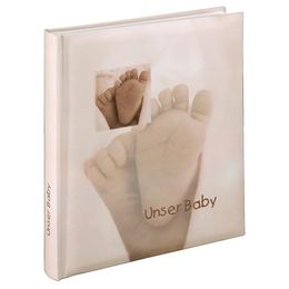 Hama Fotoalbum "Babyalbum "Baby Feel", 29x32 cm, 60 wei&szlig;e Seiten, 2 seitiger Vorspann", beige, B:29cm H:3,5cm L:32cm, Fotoalben