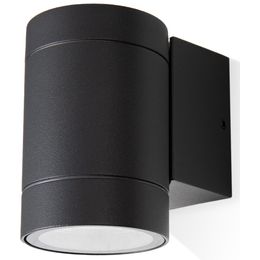 Paco Home Wandleuchte "LUSIWA", silber (silberfarben), 1, H: 9,6cm, Leuchten, In & Outdoor GU10 Aussenlampe Garten Hauswand Eingang Aluminium IP54, Wandleuchte