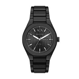 Quarzuhr Armani Exchange, schwarz, Armbanduhren, Herren, Quarzuhr, Armbanduhr, Herrenuhr, Edelstahlarmband, analog, Tag
