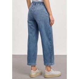 Loose-fit-Jeans Street One, Damen, Gr. 24, L&auml;nge 26, mid blau authentic washed, Jeans, 98% Baumwolle, 2% Elasthan, unifarben, 7/8-L&auml;nge, Jeans, im Loose Fit