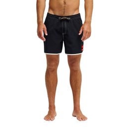 Boardshorts Quiksilver "Bob Marley Scallop 16", Herren, Gr. L, schwarz, Obermaterial: 92% Polyester, 8% Elasthan., Hosen