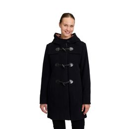 Wolljacke Gil Bret, Damen, Gr. 38, blau (night blau), Obermaterial: 75% Wolle, 20% Polyamid, 5% Kaschmir, unifarben, tailliert ca. Mitte Oberschenkel, gerader Abschluss, Jacken, mit Kapuze