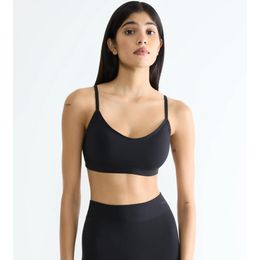 Schalen-BH Sloggi "FREE Evolve P", Damen, Gr. 2, N-Gr, schwarz, Single Jersey, Obermaterial: 46% Polyester, 45% Modal, 9% Elasthan, unifarben, BHs Schalen-BH, super weich, dehnf&auml;hig, Stretch-Cups