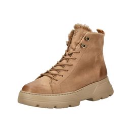Schn&uuml;rstiefelette Paul Green "Paul Green Stiefelette Nubukleder", Damen, Gr. 38,5, tan, Nubukleder, Schuhe Schn&uuml;rstiefelette