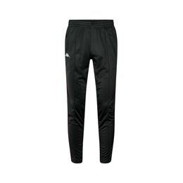 Chinohose Kappa "Kappa Trousers KMBanda Astoria", Herren, Gr. S, Normalgr&ouml;&szlig;en, schwarz (schwarz, racing rot), Obermaterial: 100% Polyester, Hosen Chinohose