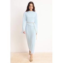 Elegantes, flaches Maxikleid in A-Linie f&uuml;r Damen mit Hijab-Schnitt