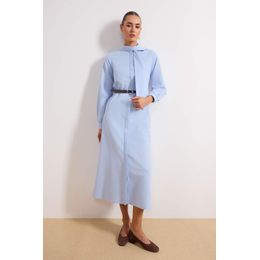 Langes, flaches Maxikleid f&uuml;r Damen, l&auml;ssig/alltagstauglich, A-Linien-Schnitt, Hijab-Stil