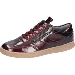 Waldl&auml;ufer WALDL&Auml;UFER Damen Schn&uuml;rschuh "H-Daisy", Gr. 4bordeaux, Lackleder, Schuhe, Lacksneaker, Halbschuh, Bequemschuh in Komfortweite H