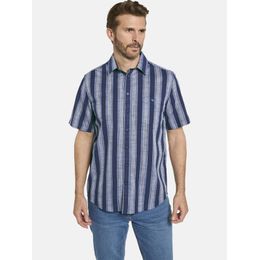 Kurzarmhemd Babista "Kurzarmhemd BELLANZA", Herren, Gr. M, blau (blau gestreift), regular fit, Hemden, mit kn&ouml;pfbarer Brusttasche