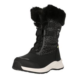 Stiefel ZIGZAG "Wesend", M&auml;dchen, Gr. 24, schwarz-wei&szlig; (schwarz, wei&szlig;), Lederimitat, Synthetik, Schuhe Stiefel, mit bequemem Kunstfellbesatz und Allwetterprofil