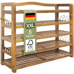 Casaria Schuhregal Akazienholz 95x26x82cm