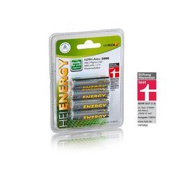 Heitech Batterien Akku "Ready to use", Mignon AA, 2 000 ma, 1,2 V, 4 St&uuml;ck