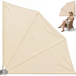 Detex Balkonf&auml;cher Beige 140x140cm klappbar