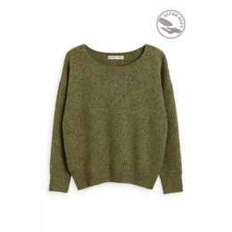 &Uuml;bergro&szlig;er Bootsausschnitt-Strickpullover