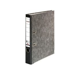 Falken, Recycling-Wolkenmarmor-Ordner A4, 5 cm, schwarz
