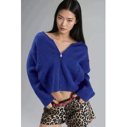 Rei&szlig;verschluss-Strickcardigan mit Taschen