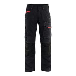 BLAKL&Auml;DER BLAKL&Auml;DER Service Bundhose Service Plus, schwarz / rot, Konfektionsgr&ouml;&szlig;e DE: 94, 091760 94 (149513309956D94)