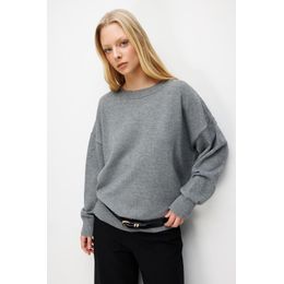 &Uuml;bergro&szlig;er gerippter Strickpullover