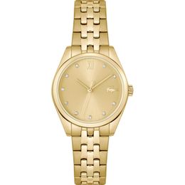 Quarzuhr Lacoste "TUILERIE", gold (goldfarben), Armbanduhren, Damen, Quarzuhr, Armbanduhr, Damenuhr, Glaskristalle, Edelstahlarmband, analog