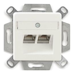 D&auml;twyler IT Infra Anschlussdose Cat.6A CSA Plus 2/8 RAL9010 435060 ; Daetwyler)