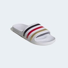 Badesandale adidas Sportswear "AQUA ADILETTE", Herren, Gr. 40,5, cloud wei&szlig;, core schwarz, gold metallic, Synthetik, Schuhe