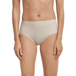 Maxislip Schiesser "Invisible Soft", Damen, Gr. 44, beige (410, sand), Microfaser, Obermaterial: 70% Polyamid, 30% Elasthan, k&ouml;rpernah, Unterhosen, mit hohem Bund