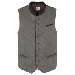 Spieth & Wensky Trachtenweste SPIETH & WENSKY "G&uuml;nther", Herren, Gr. 56, oliv, Obermaterial: 90% Polyester PES. 10% Viskose CV., regular fit, Rundhals, Westen, mit Stehkragen