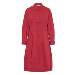 Midikleid Culture "Kleid CUdaiva", Damen, Gr. L, N-Gr, rot (rio rot), Obermaterial: 65% Baumwolle CO. 33% Polyester PES. 2% Elasthan EL., Kleider Midikleid